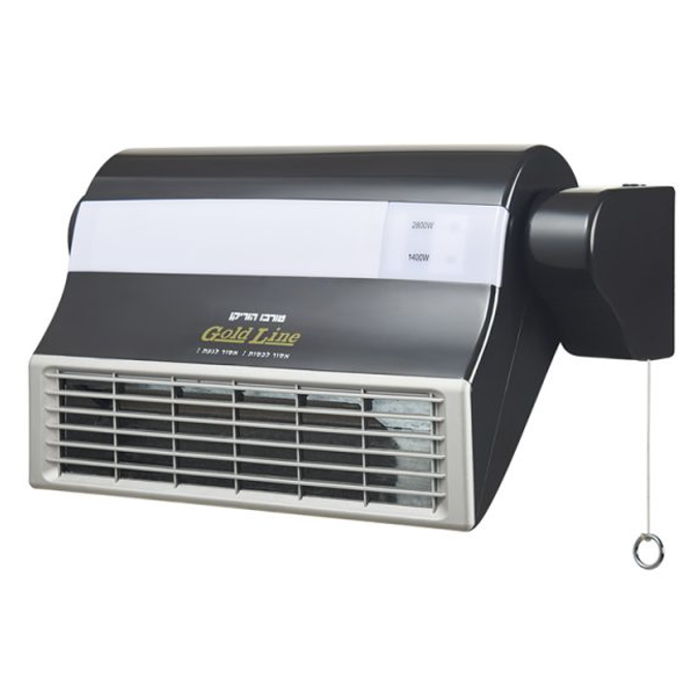 יהלום // מפזר חום לאמבטיה טורבו הוריקן 2800W CLASSIC - צבע שחור
